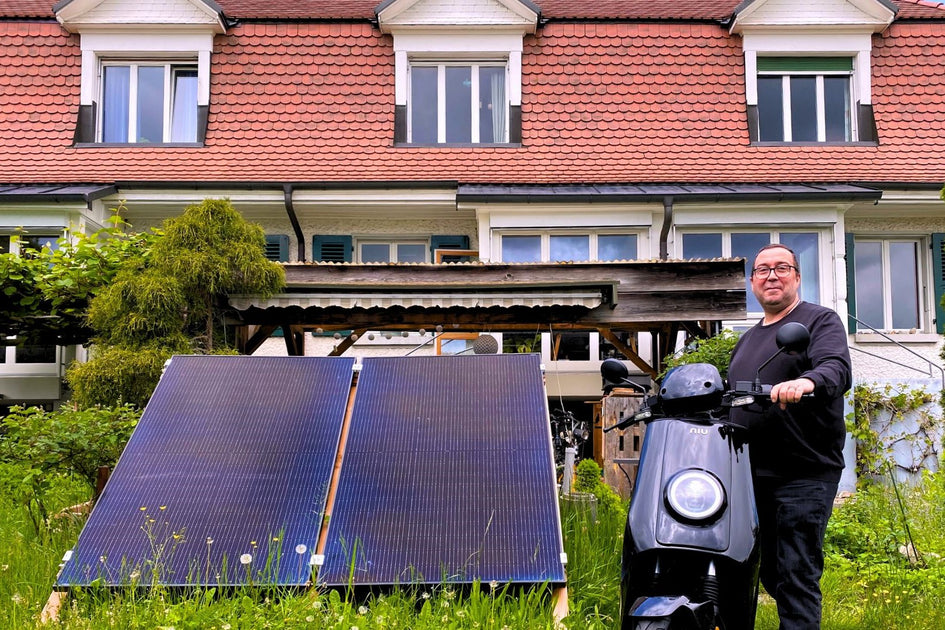 Mikes NIU fährt mit Strom vom Garten – MOBILIZE